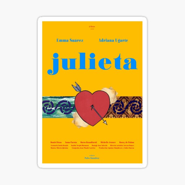 Pegatina «julieta Póster» de ohashiycmaun | Redbubble