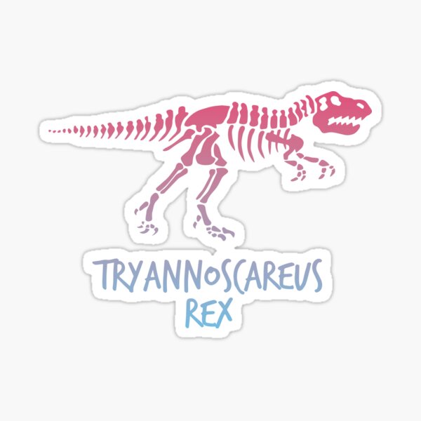 "T-Rex in pink and blue color gradient" Sticker by Cute--Animals ...