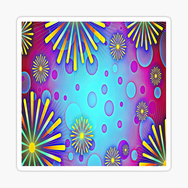 "Abstract Fireworks" Sticker by AptitudePics | Redbubble