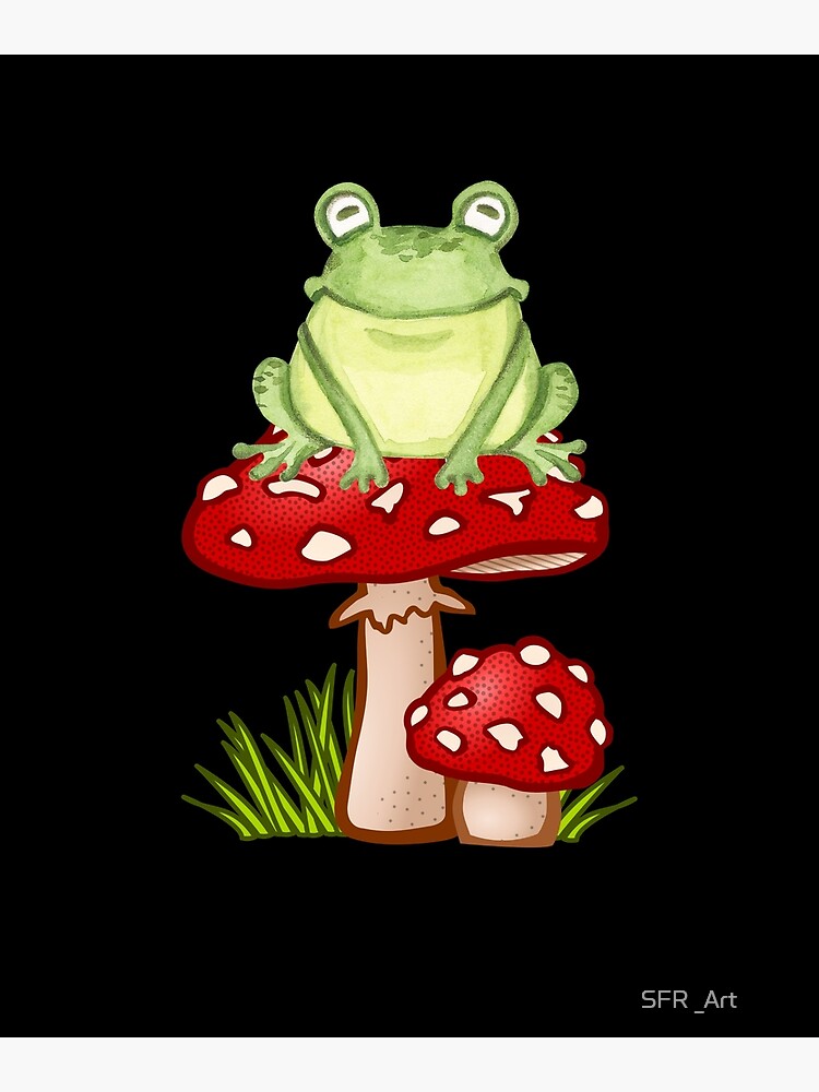"Cottagecore Frog Lover - Cute Frog Playing Banjo - Cottagecore ...