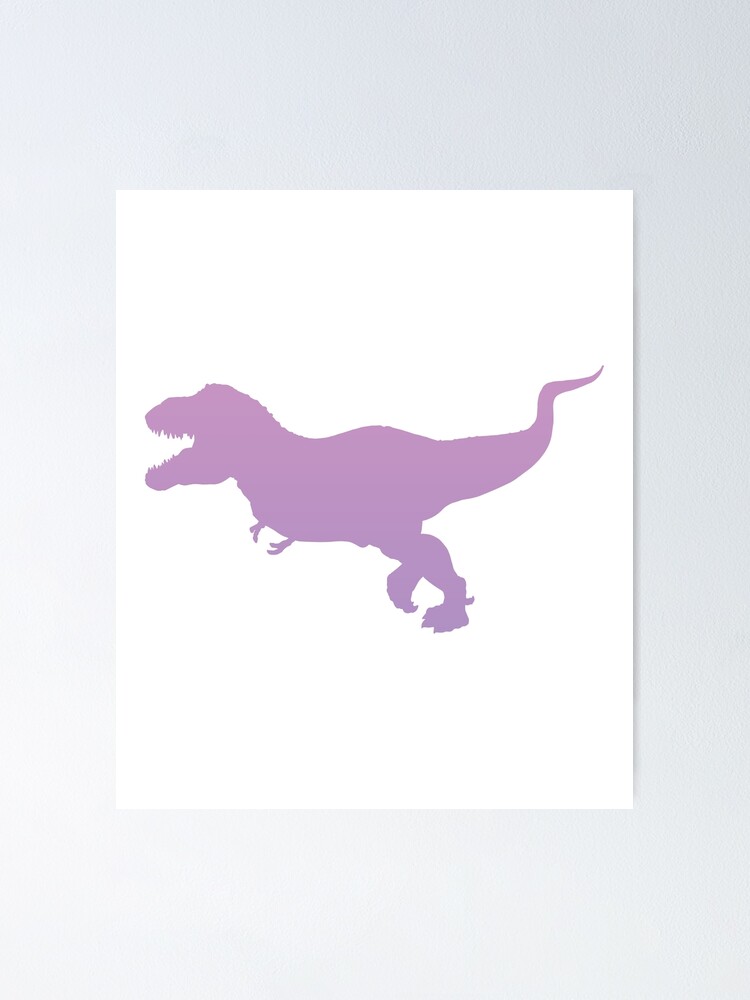 "T-Rex in pink and purple color gradient" Poster for Sale by Cute ...