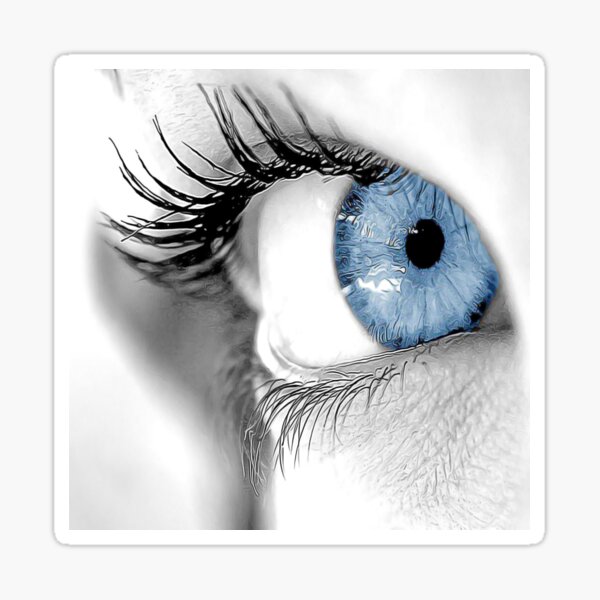 "Blue Eye Art Design" Sticker by ezecreatives | Redbubble