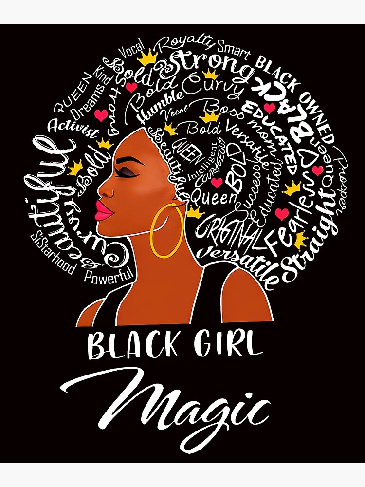 "Black Girl Magic Afro Afro" Poster for Sale by DeGeo | Redbubble