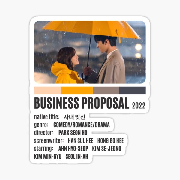 "kdrama Business Proposal " Sticker by aileekellen | Redbubble