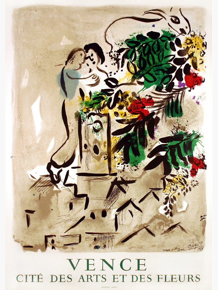 "marc chagall lithograph vence" Sticker by andrea817hud | Redbubble
