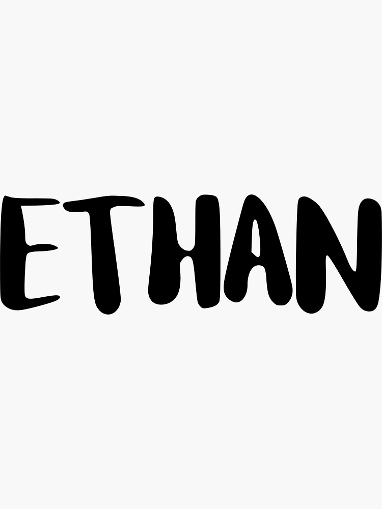 "ETHAN" Sticker by FTML | Redbubble