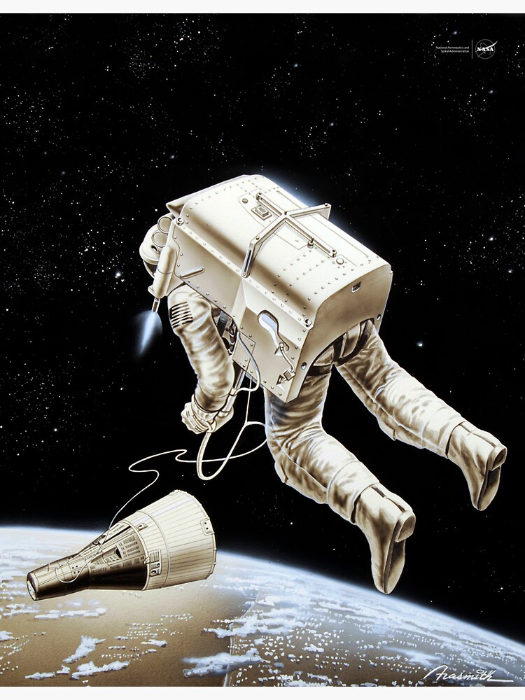 "Gemini Spacewalk Artwork" Sticker by arthook | Redbubble