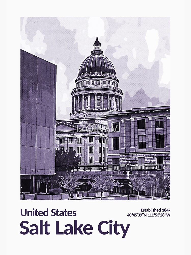 "Salt Lake City" Sticker by nifroart2022 | Redbubble