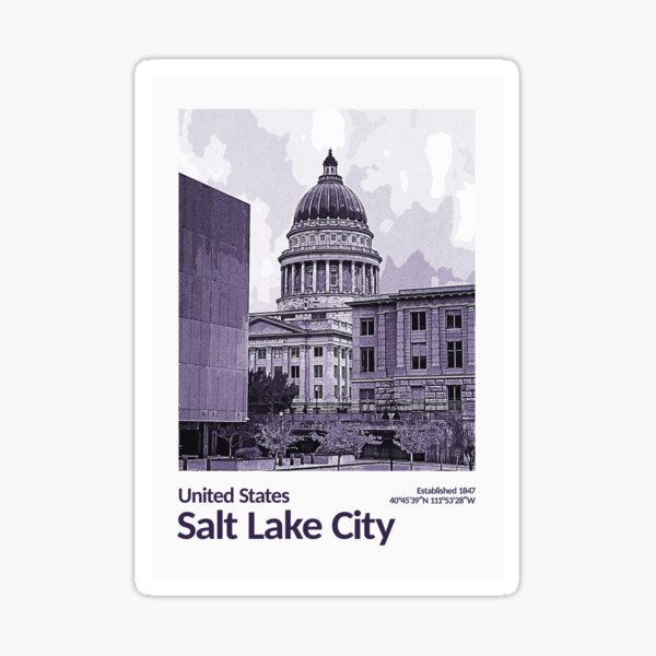 "Salt Lake City" Sticker by nifroart2022 | Redbubble
