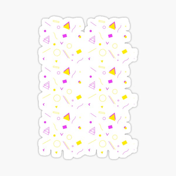 "80s Retro Memphis Style" Sticker for Sale by not-just-a-fad | Redbubble