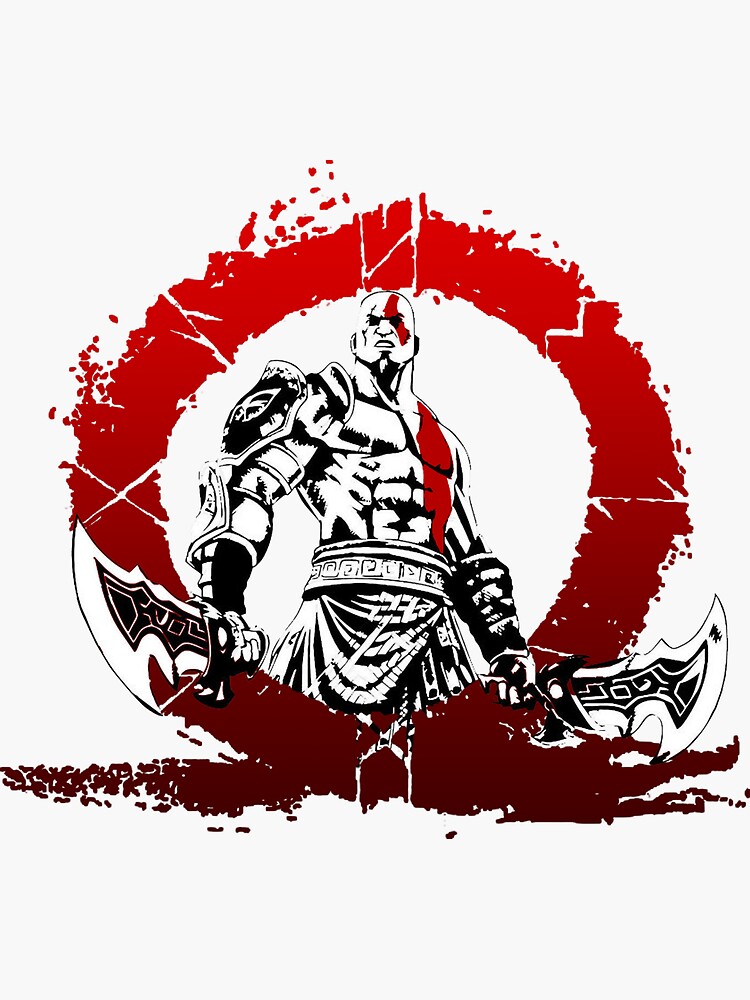 "kratos" Sticker for Sale by sparklyboss | Redbubble