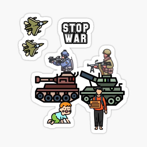 "Stop war" Sticker by gopal012 | Redbubble