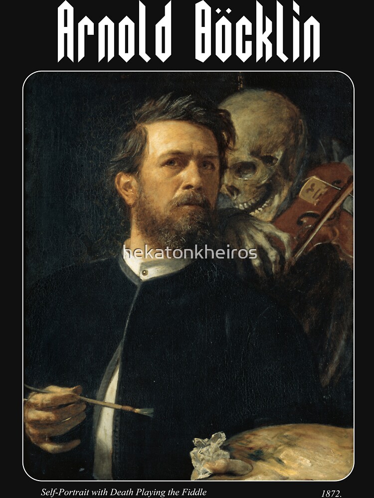 "Self-Portrait with Death Playing the Fiddle (Arnold Böcklin)" T-shirt ...