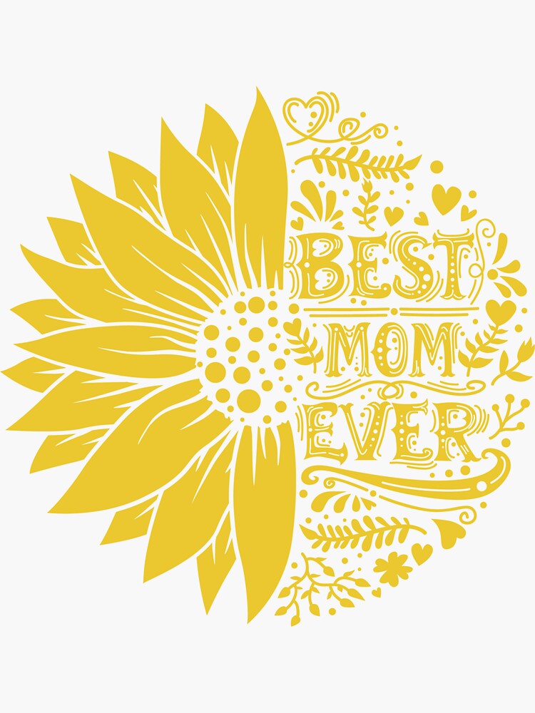Best Mom Ever Happy Mothers Day Sticker By Hamzalakhdim Redbubble