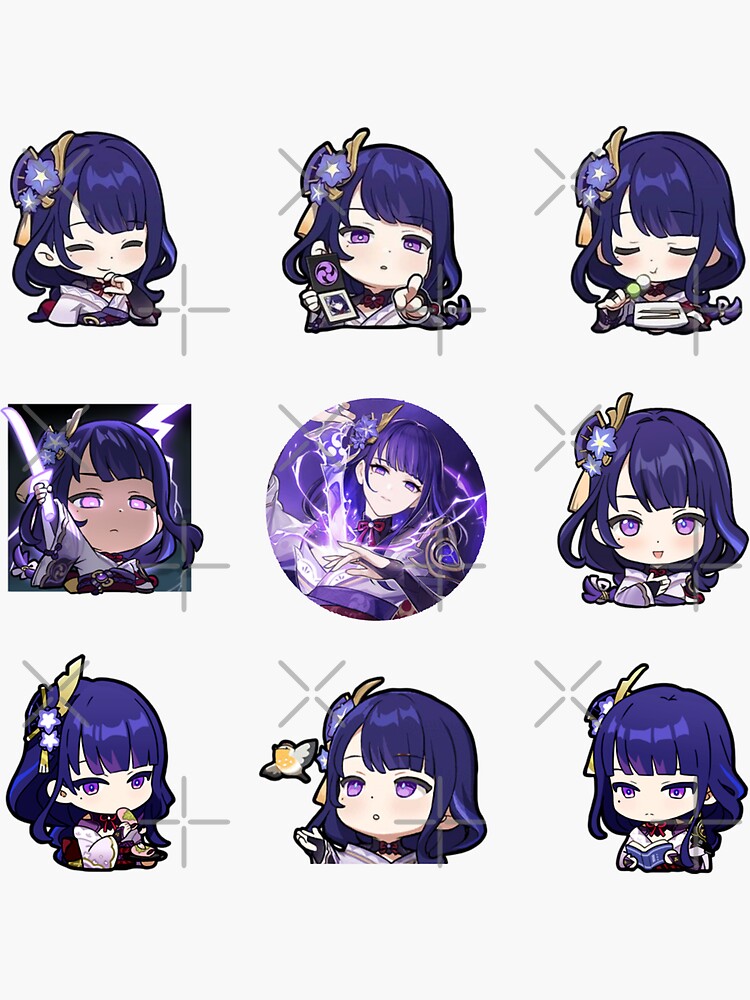 "Genshin Impact Raiden Shogun Chibi" Sticker for Sale by NerdCult ...