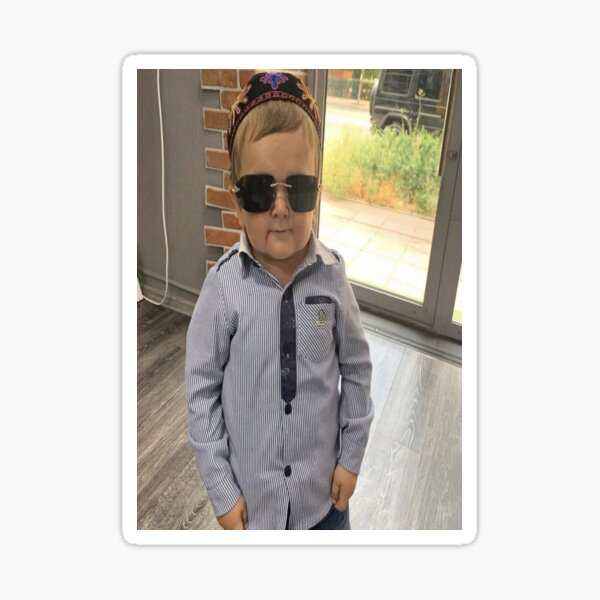 "Hasbulla Fancy Outfit Sunglasses" Sticker by BitternotMeme | Redbubble