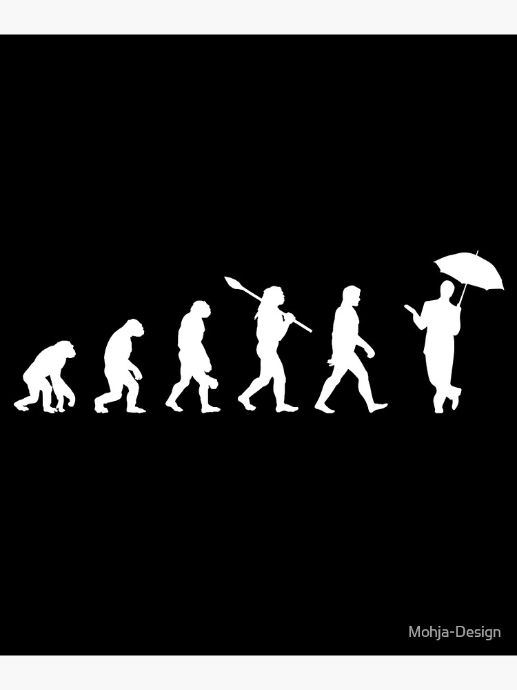"Standing in the Rain - Human Evolution / Darwin" Poster for Sale by ...