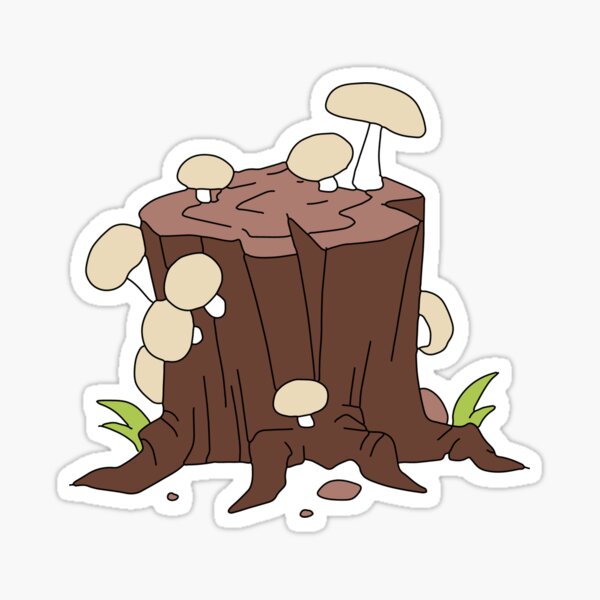 "mushrooms on the stump" Sticker by Iyrik | Redbubble