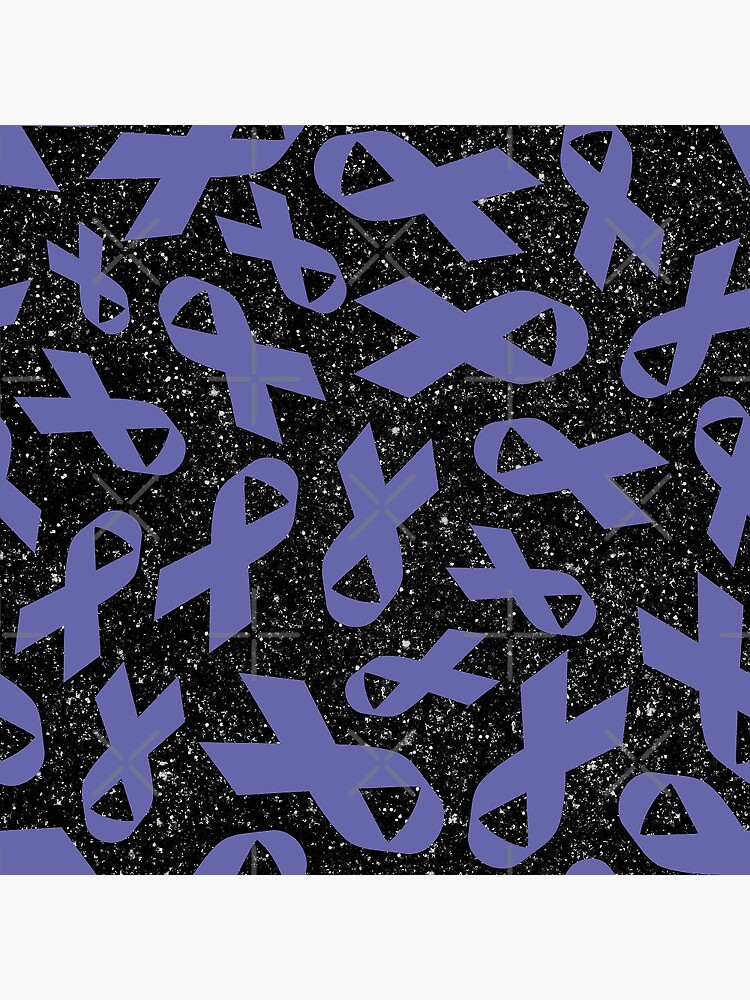 "Periwinkle Awareness Ribbon on Galactic Black" Sticker by ...