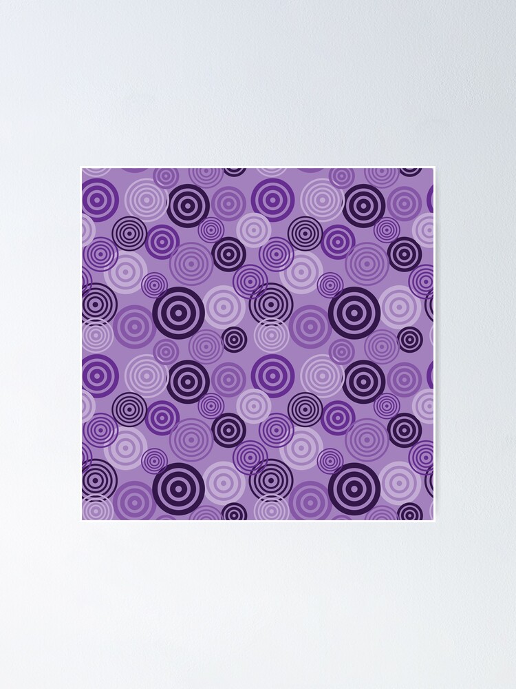 "65 MCMLXV Cosplay Purple Bullseye Target Practice Pattern" Poster for ...