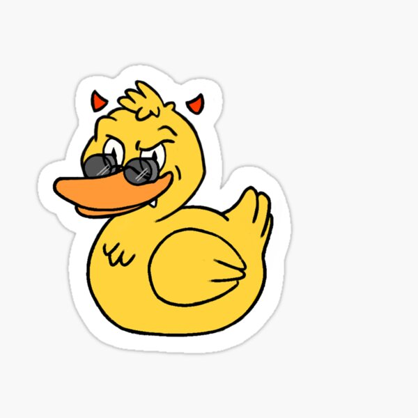 "Demon Rubber Duck" Sticker by DJazzy | Redbubble