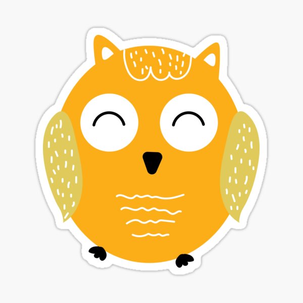 "Three Wise Owls" Sticker by warlistop | Redbubble