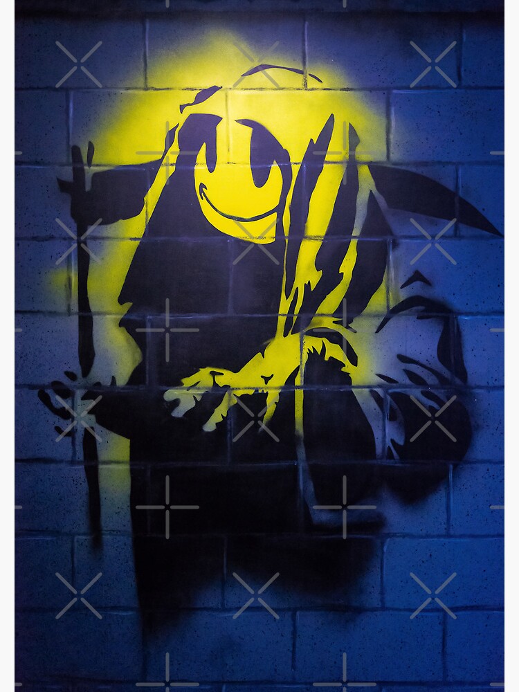 "Street Artist Banksy Meet the Grim Reaper with a Smile" Spiral ...
