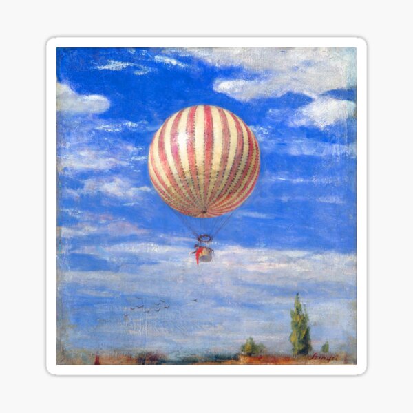 "Balloon by Pál Szinyei Merse. Hungarian 19th Century painting" Sticker ...