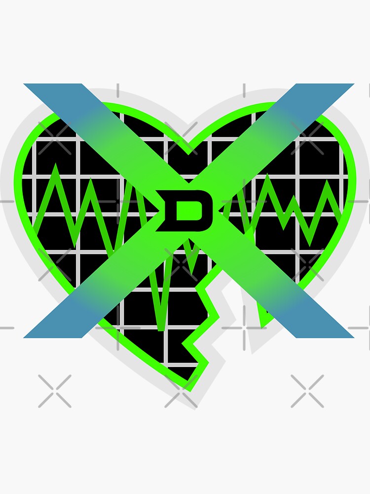 "HBK IYH '97 DX Black/Green Heart Collage" Sticker for Sale by MaidenofIron157 | Redbubble