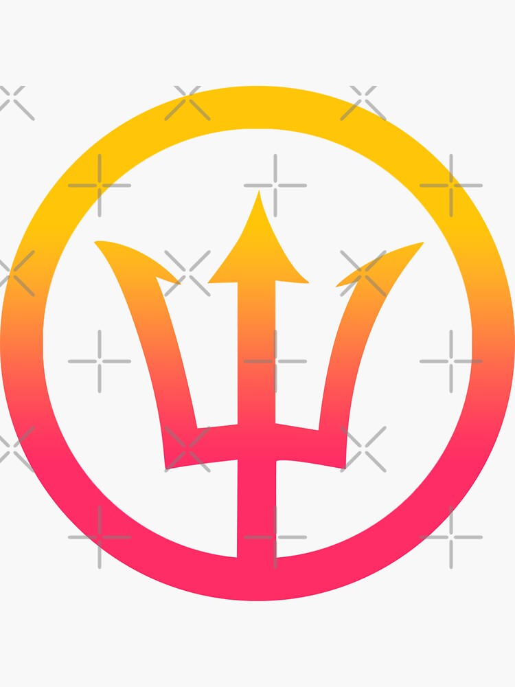 "Poseidon Sigil" Sticker by Gugarix | Redbubble