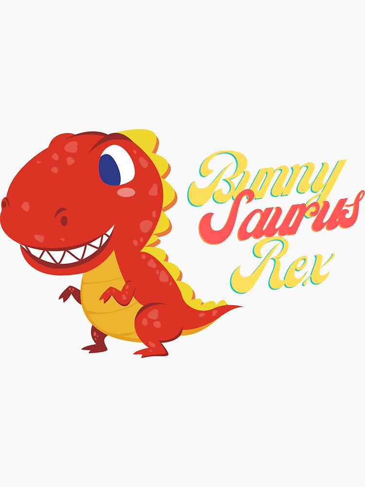"BUNNY SAURUS REX " Sticker by Ohana--Store | Redbubble