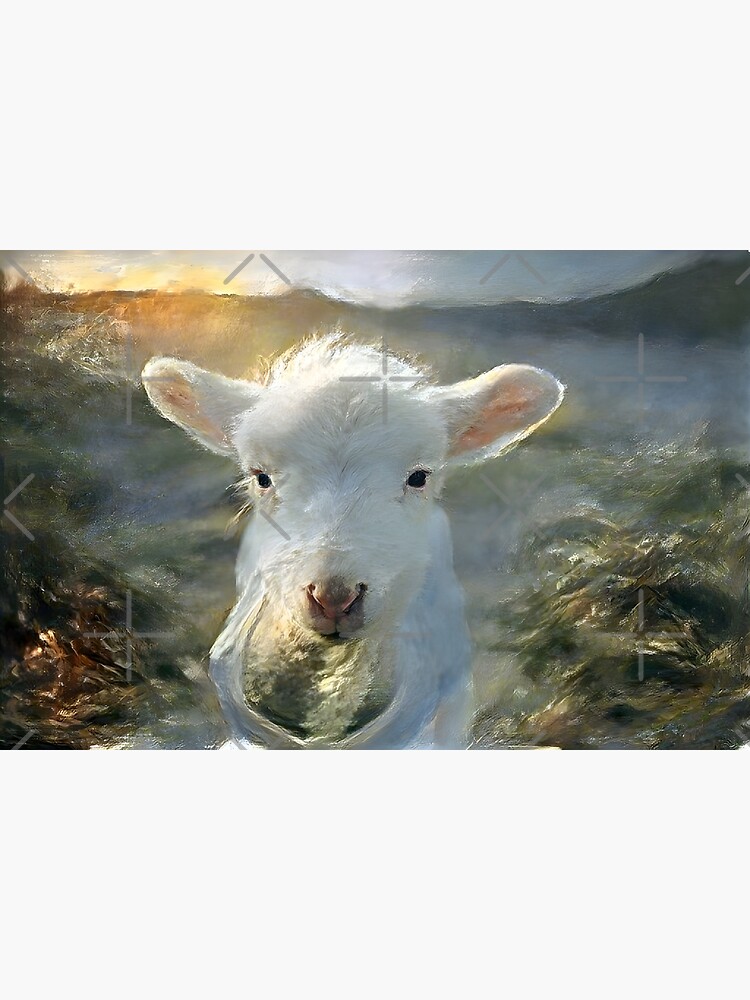 Impression photo « Joli Bébé Chèvre Impasto Peinture, Fond D'écran Art ...