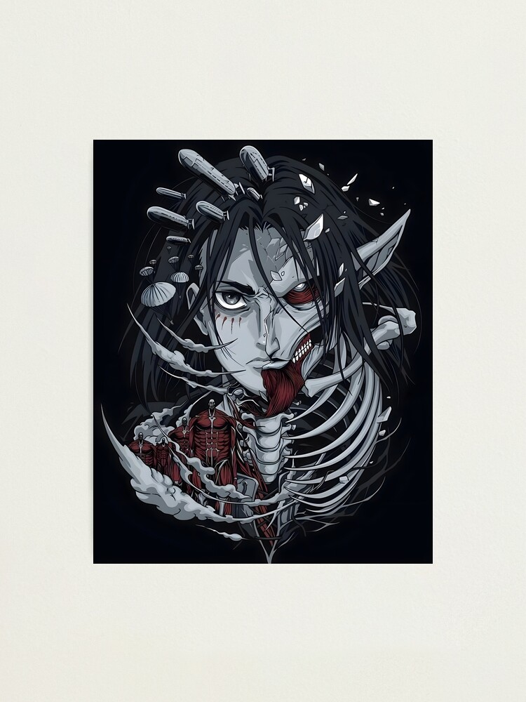"Eren Yeager - Rumbling " Photographic Print by AnimeMart07 | Redbubble