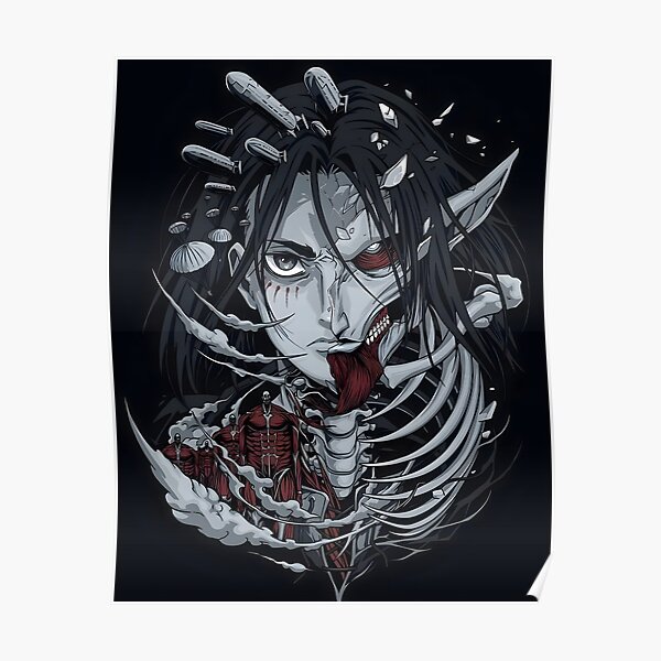 "Eren Yeager - Rumbling " Poster by AnimeMart07 | Redbubble