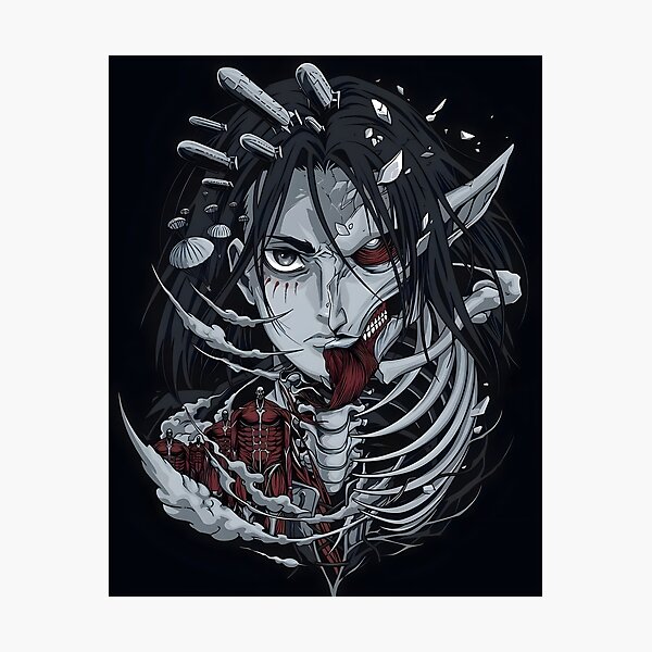 "Eren Yeager - Rumbling " Photographic Print by AnimeMart07 | Redbubble