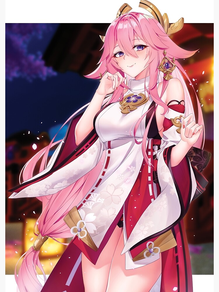 Póster «Impacto de Yae Miko Genshin para Otaku» de Joyaie | Redbubble