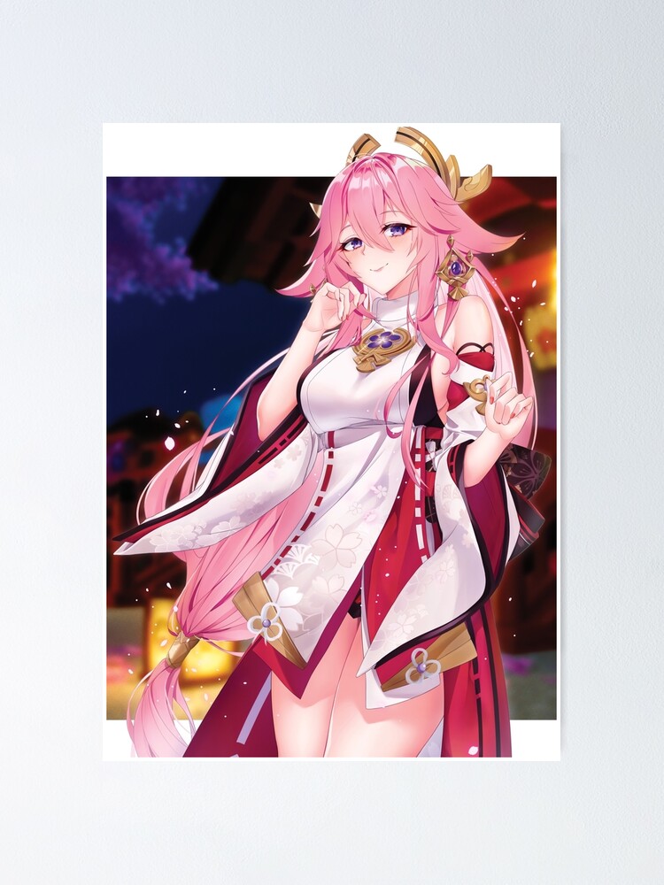 Póster «Impacto de Yae Miko Genshin para Otaku» de Joyaie | Redbubble