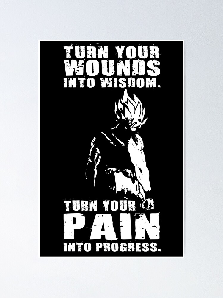 "Turn Pain Into Progress - Anime Gym Motivational" Poster for Sale by ...