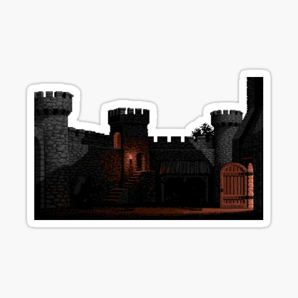 "Castle Pixel Art" Sticker by cttdesign | Redbubble
