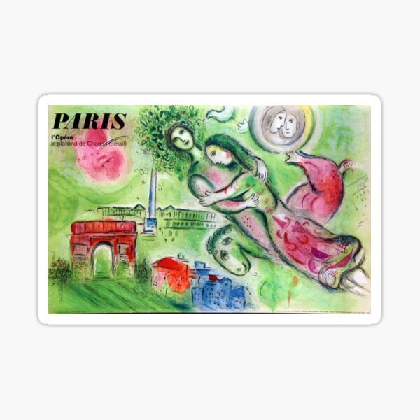 "marc chagall romeo juliette lithograph" Sticker by jenniferscholz ...