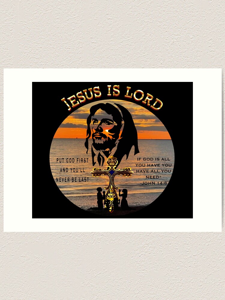 "Jesus Is Lord - Jesus Is Lord Gold Font - Gold Font " Art Print for ...