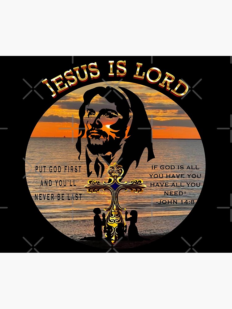 "Jesus Is Lord - Jesus Is Lord Gold Font - Gold Font " Art Print for ...