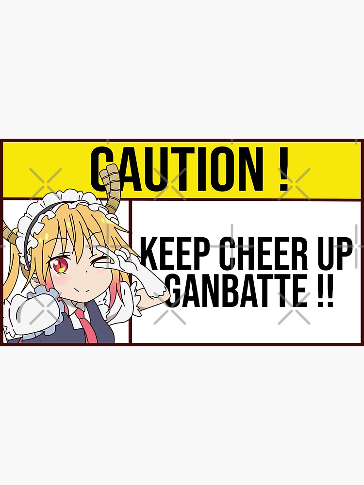 "Caution sign with cute anime girl " Sticker for Sale by Semzig | Redbubble