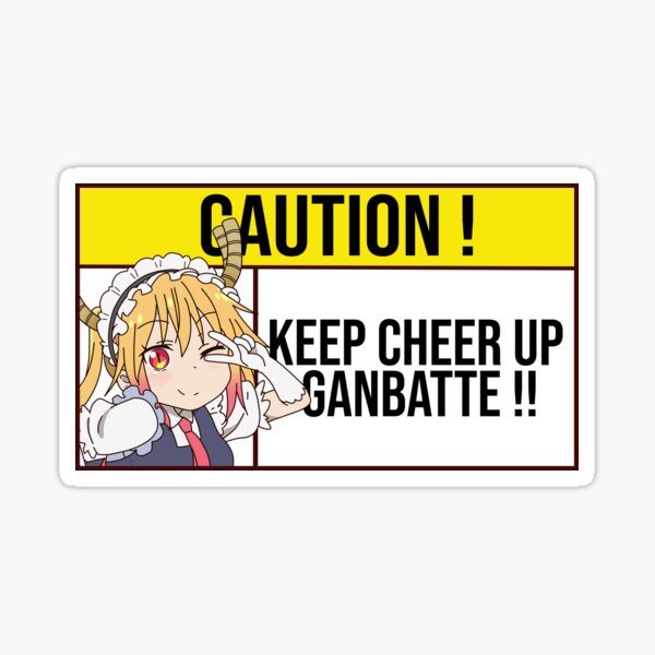 "Caution sign with cute anime girl " Sticker for Sale by Semzig | Redbubble
