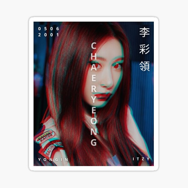 "ITZY Chaeryeong Voltage Era" Sticker by sakurapalette | Redbubble