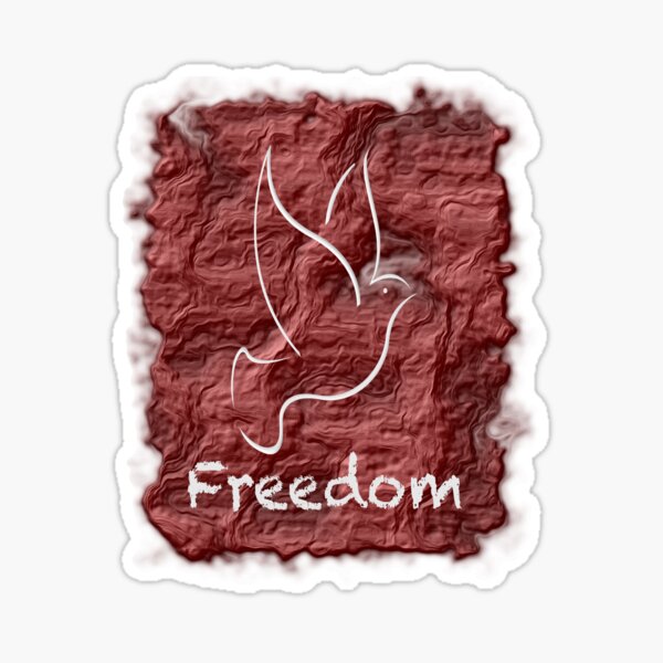 "Freedom" Sticker by DeeplyArt | Redbubble
