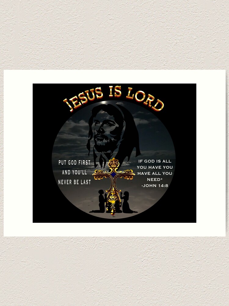 "Jesus Is Lord - Jesus Is Lord Gold Font - Gold Font " Art Print for ...
