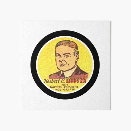 "President Herbert C Hoover Cartoon Sticker" Art Board Print by ...