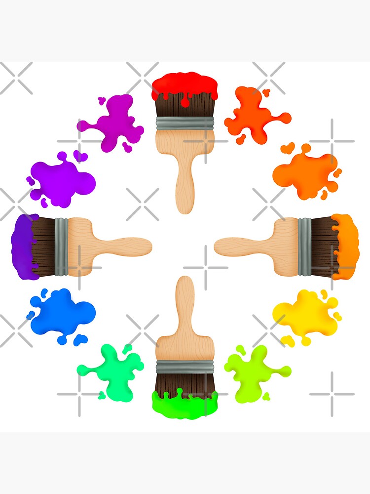 "Paintbrush Color Wheel" Poster for Sale by allisonious | Redbubble