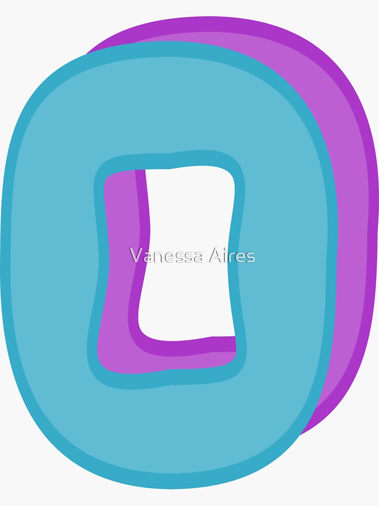 "Decorative Letters of a Fun Alphabet - Letter O" Sticker by vartshop ...